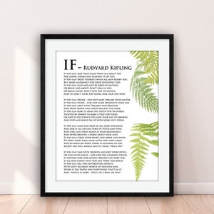 If by Rudyard Kipling Typography Print Inspirational Poster Wall Art ...