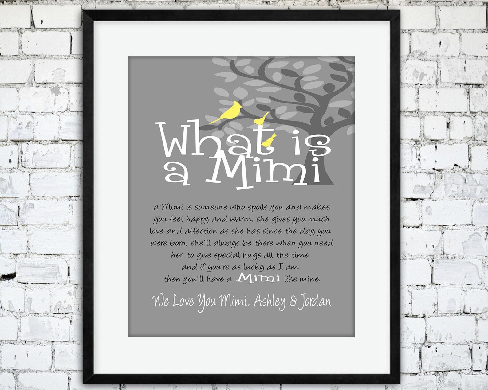 Mimi Gift We or I Love You Mimi Personalized Art Print | Etsy