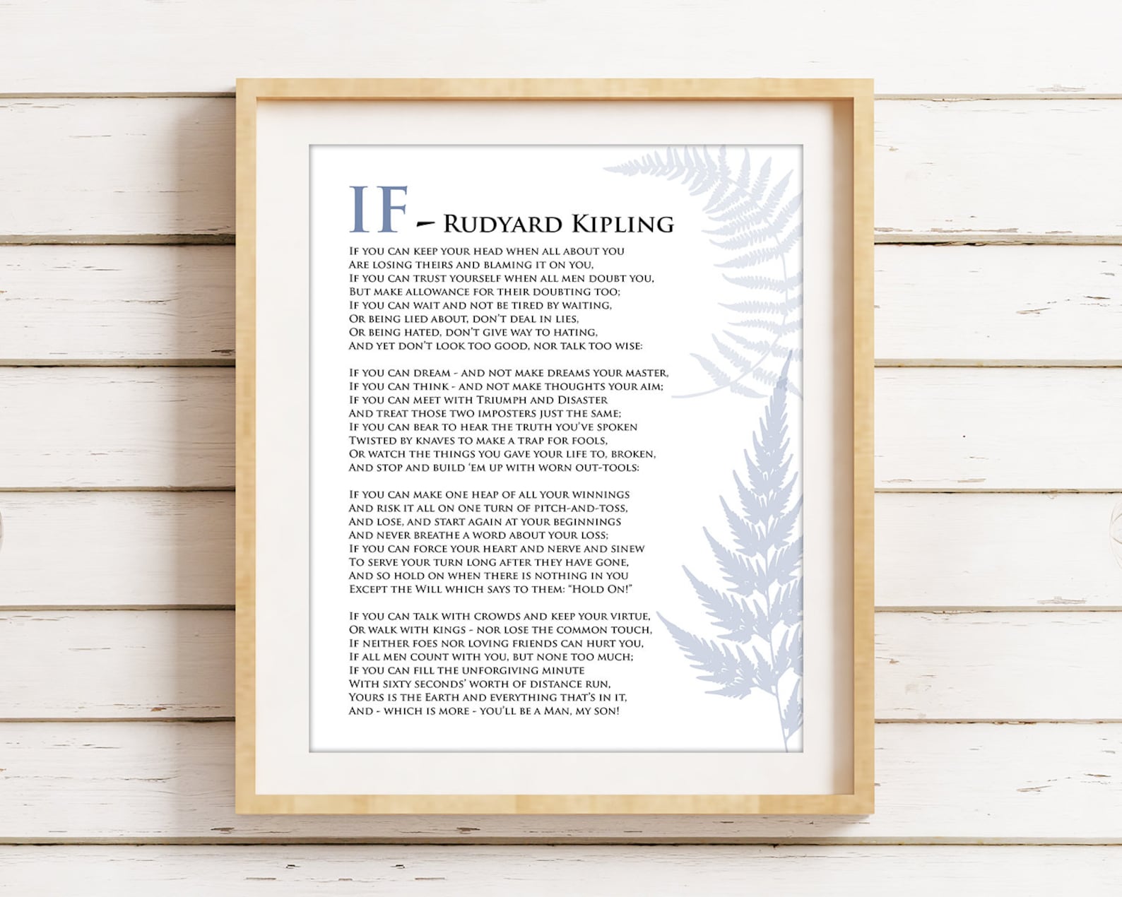 If by Rudyard Kipling Typography Print - Inspirational Poster - Wall ...