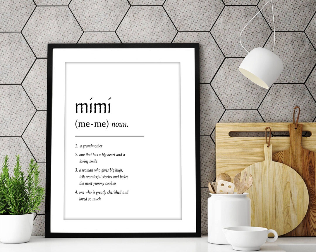 Mimi Gift Gift From Grandchildren Mimi Definition - Etsy