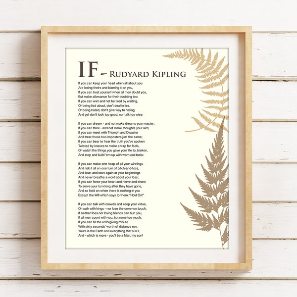 Kipling If Poster - Etsy