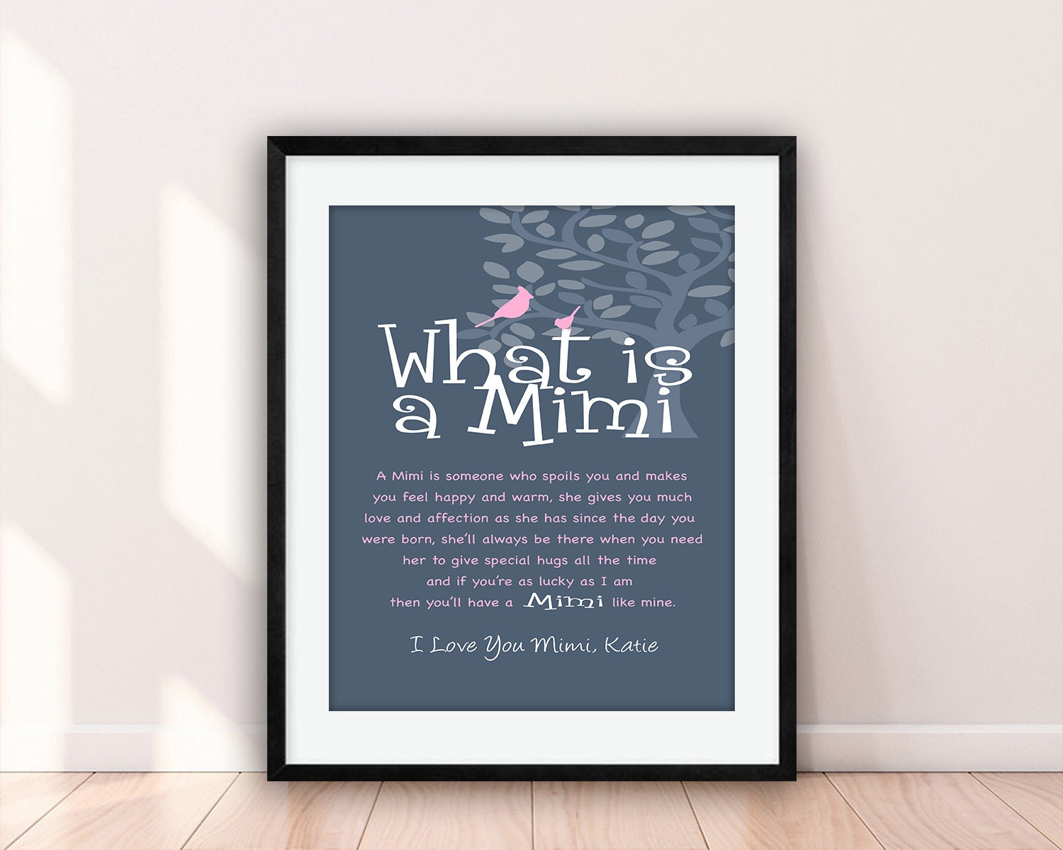 Mimi Gift We or I Love You Mimi Personalized Art Print | Etsy