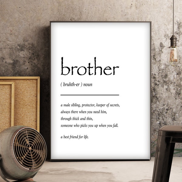 Brother Definition - Etsy