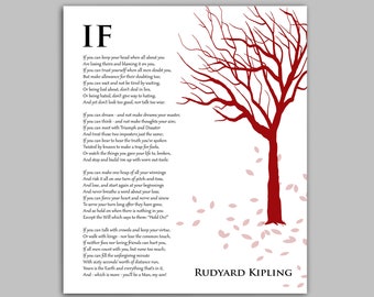 If by Rudyard Kipling Typography Print Inspirational Poster Student ...