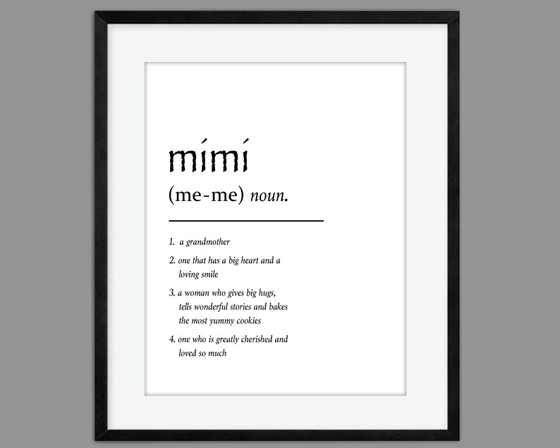 Mimi Gift Gift From Grandchildren Mimi Definition - Etsy