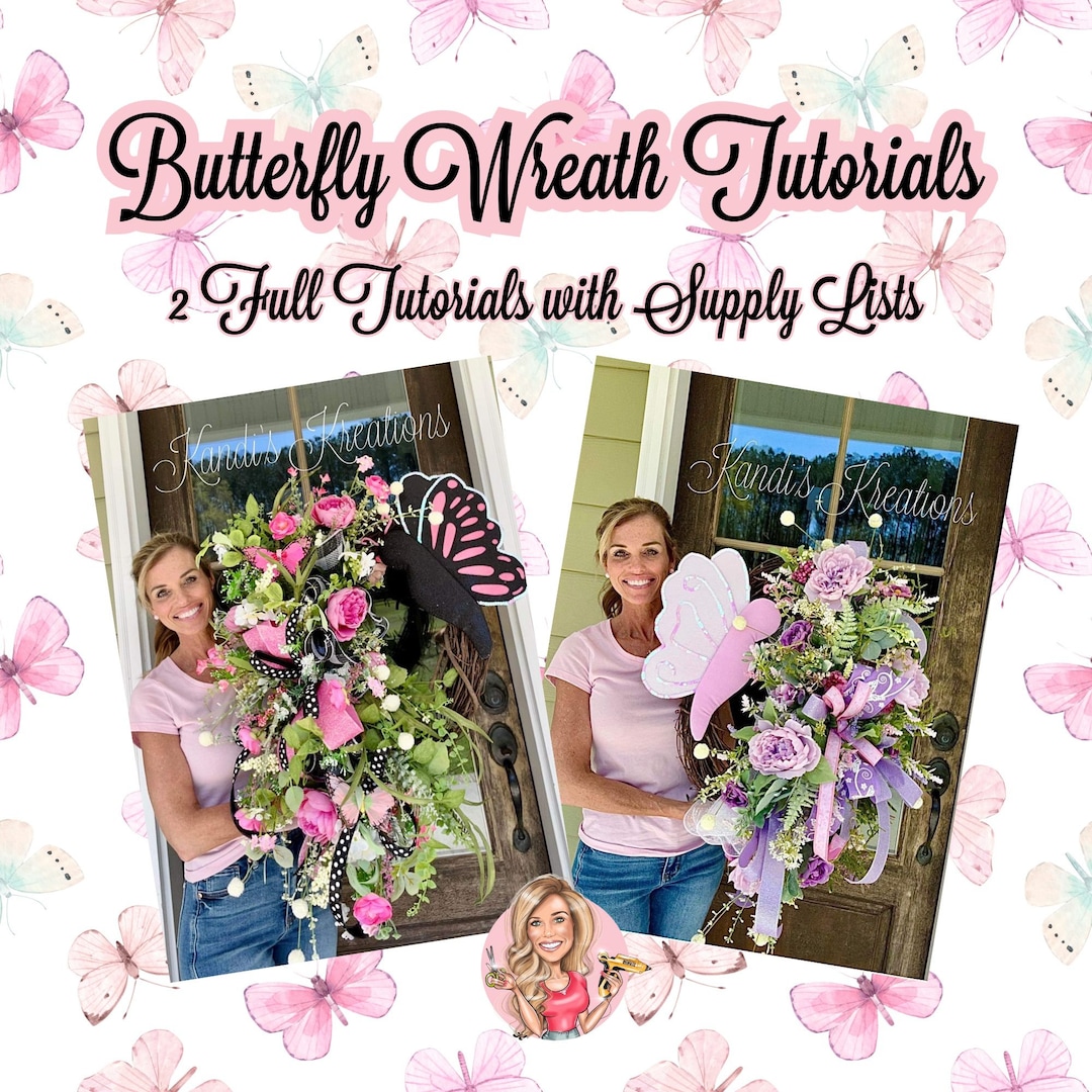 How to Make These Spring Butterfly Wreaths, Summer Wreath Tutorial ...