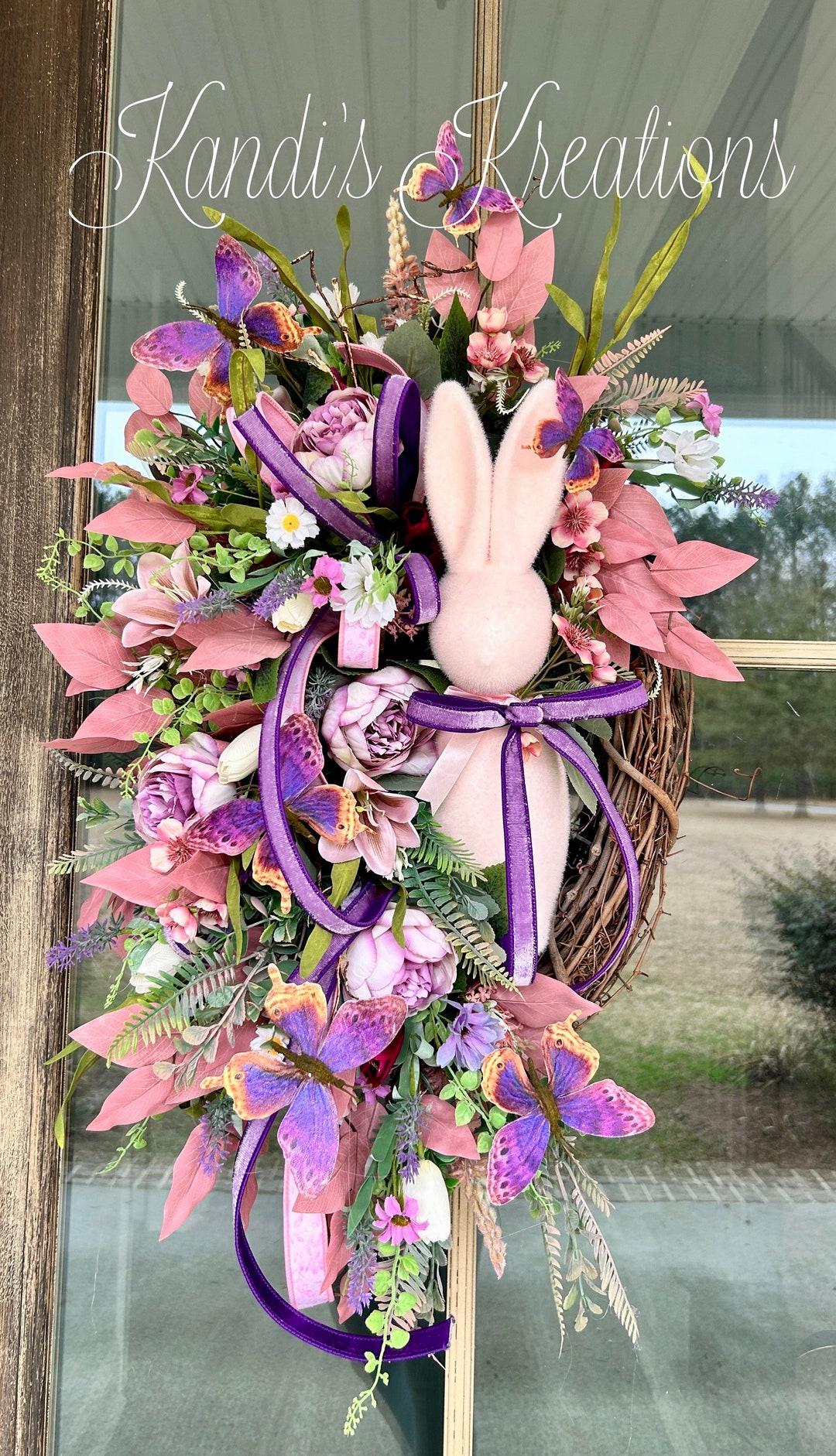 Easter Wreath, Grapevine Wreath, Bunny Wreath, Spring Wreath, Spring Decorations, Easter ...