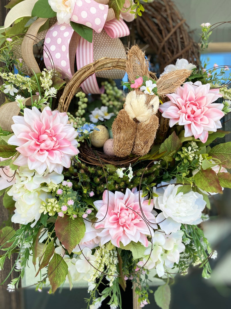 TUTORIAL Easter Wreath Grapevine Wreath Bunny Wreath - Etsy