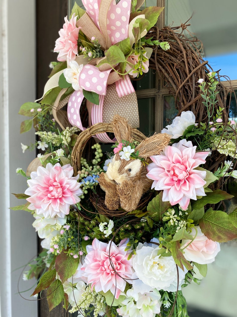 TUTORIAL Easter Wreath Grapevine Wreath Bunny Wreath - Etsy