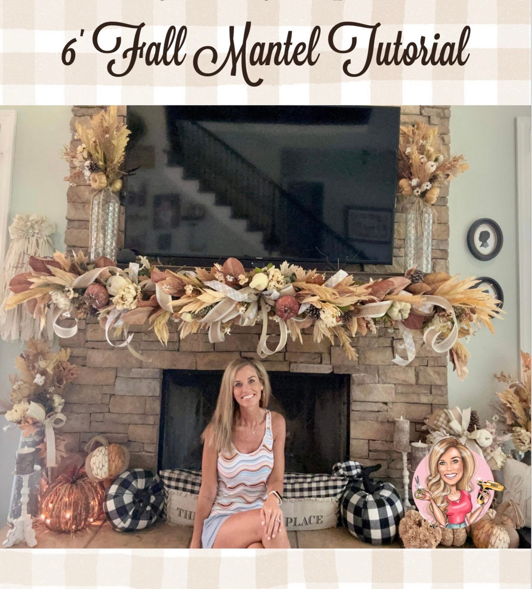 DIY Fall Mantel Decor Tutorial, Step-by-step Guide (PDF Pattern) - Etsy