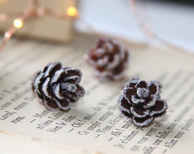 Winter Frosted Mini Pinecones, Mini Sugar Frosted Holiday Pinecones ...
