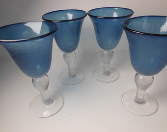 Blue Bubble Glass - Etsy
