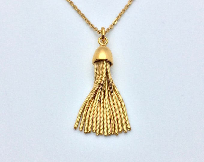 Gold Tassel Necklace Long Gold Tassel Necklace Long Tassel Necklace ...