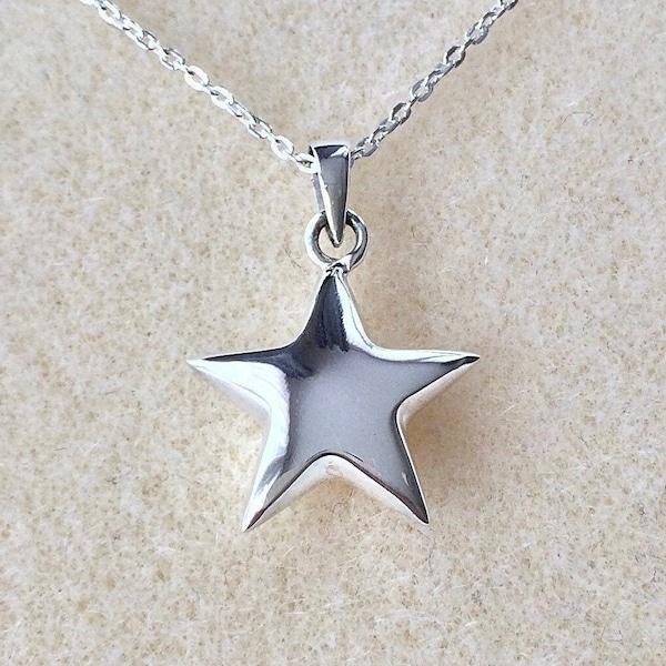 Silver Star Pendant - Etsy