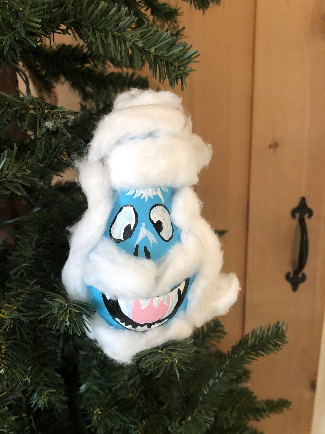 Hand Painted Lightbulb Yeti Christmas Ornaments - Etsy