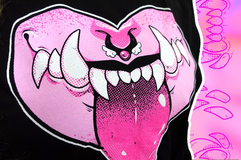 Monster Chomp Long Sleeve Tshirt sizes S-2XL Kawaii - Etsy