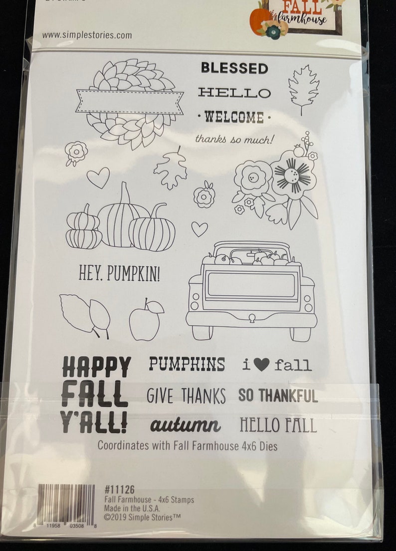 Simple Stories Fall Farmhouse Stamp Set FREE SHIPPING - Etsy