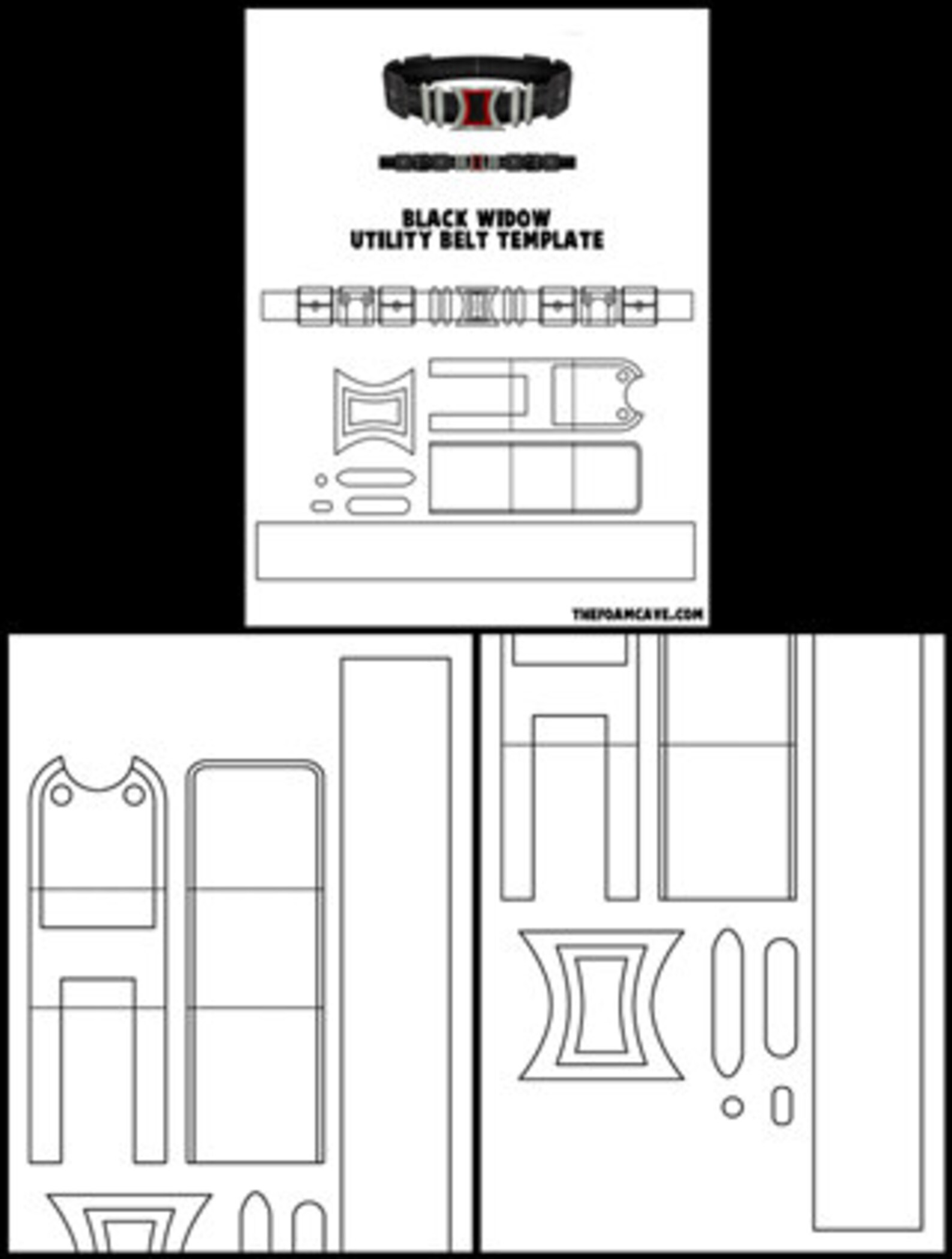 Template For Black Widow Utility Belt Etsy