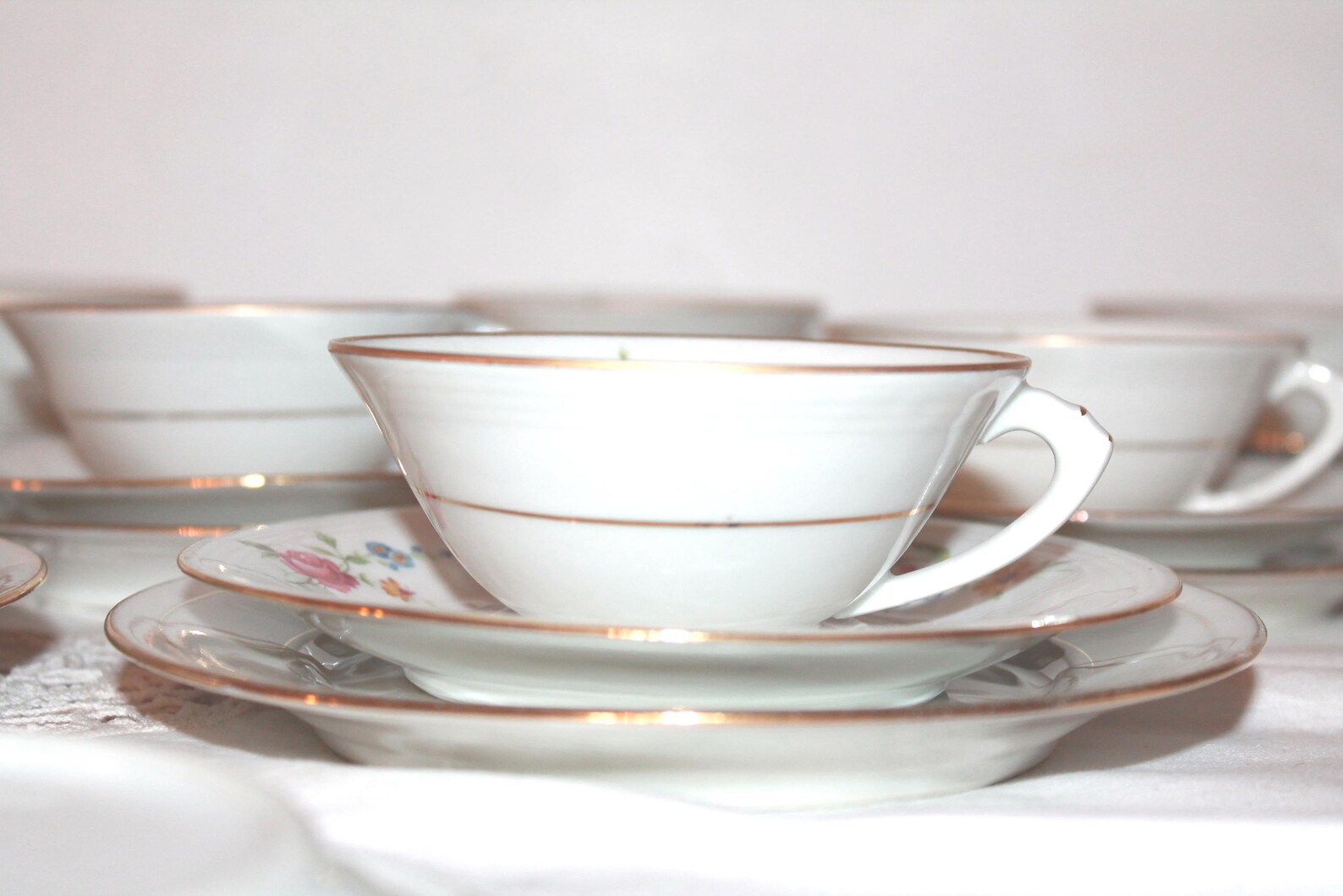 Mismatched Tea set Trio Set Limoges China Limoges Cups | Etsy