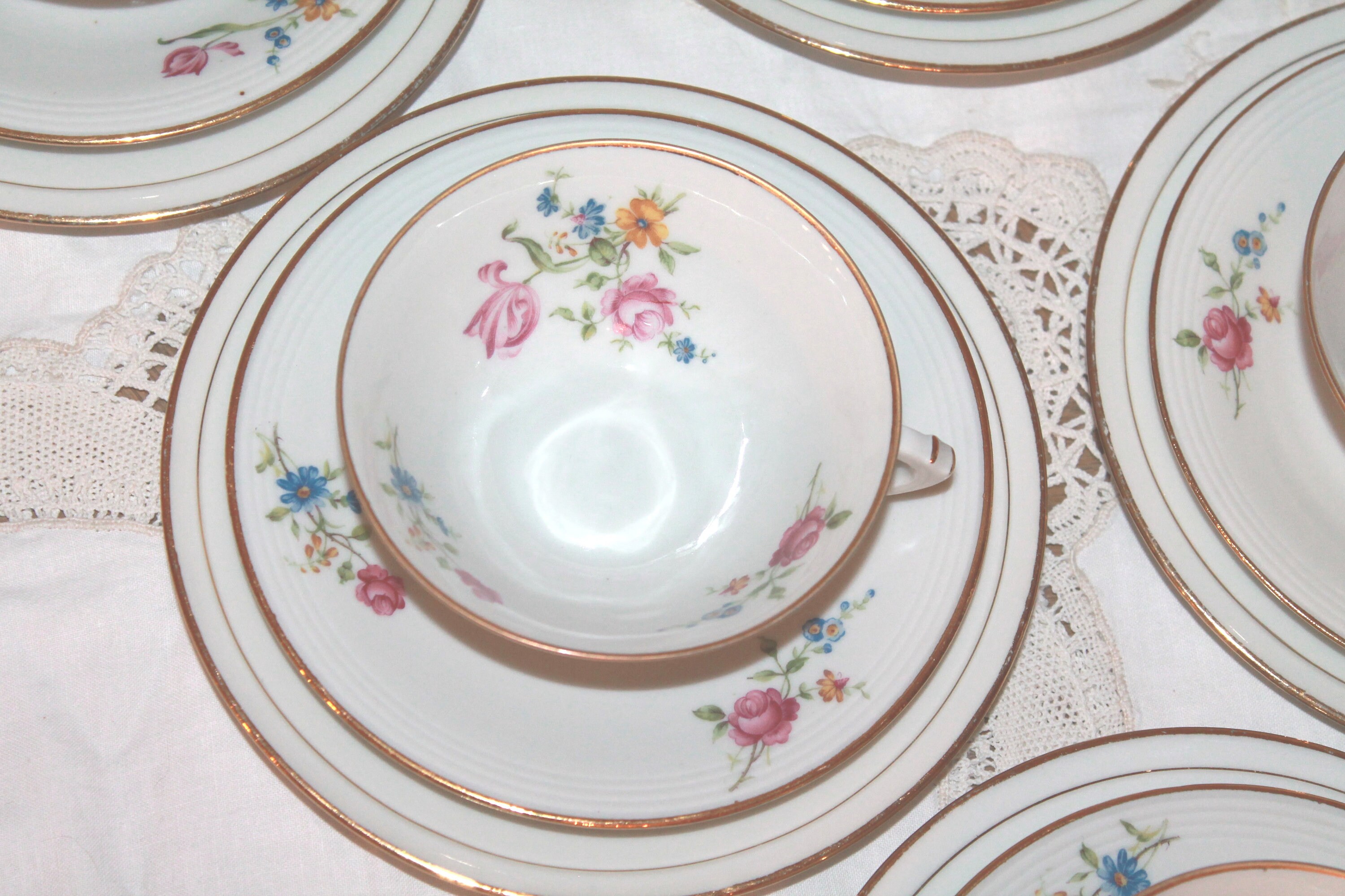 Mismatched Tea set Trio Set Limoges China Limoges Cups | Etsy