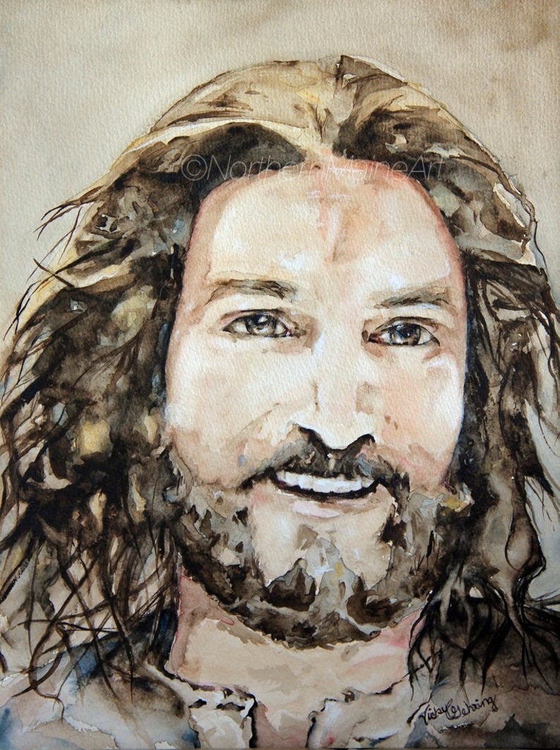 Smiling Jesus Art Print - Etsy