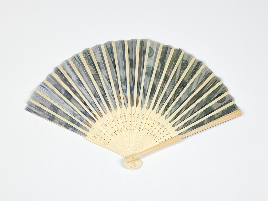 Hundred Dollar Bill Hand Fan Natural Handle - Etsy