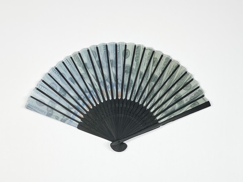 Hundred Dollar Bill Hand Fan Black Handle - Etsy