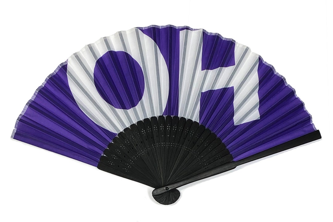 OH Purple Hand Fan - Etsy