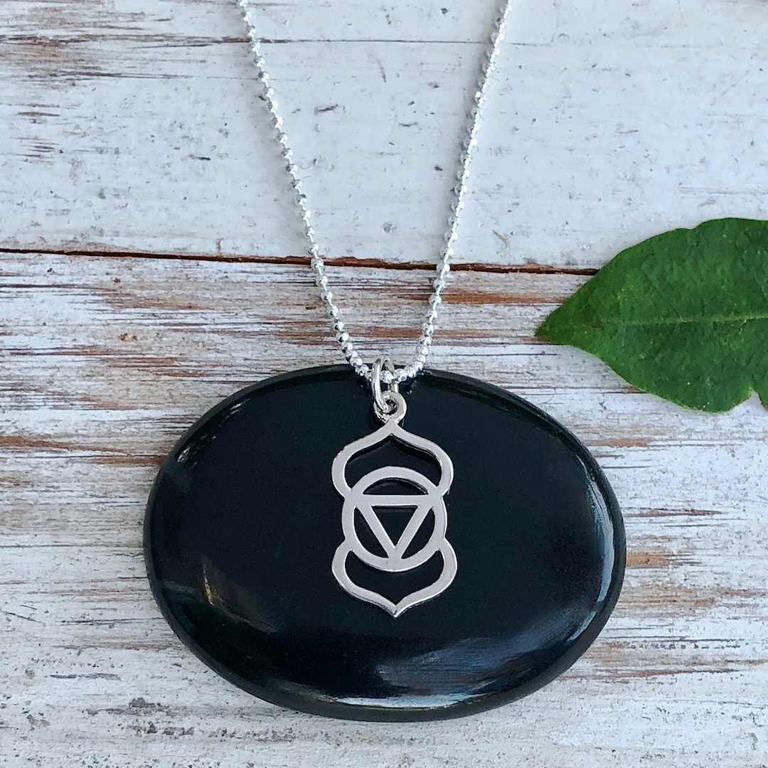 Sterling Silver Third Eye Chakra Necklace Ajna Chakra - Etsy