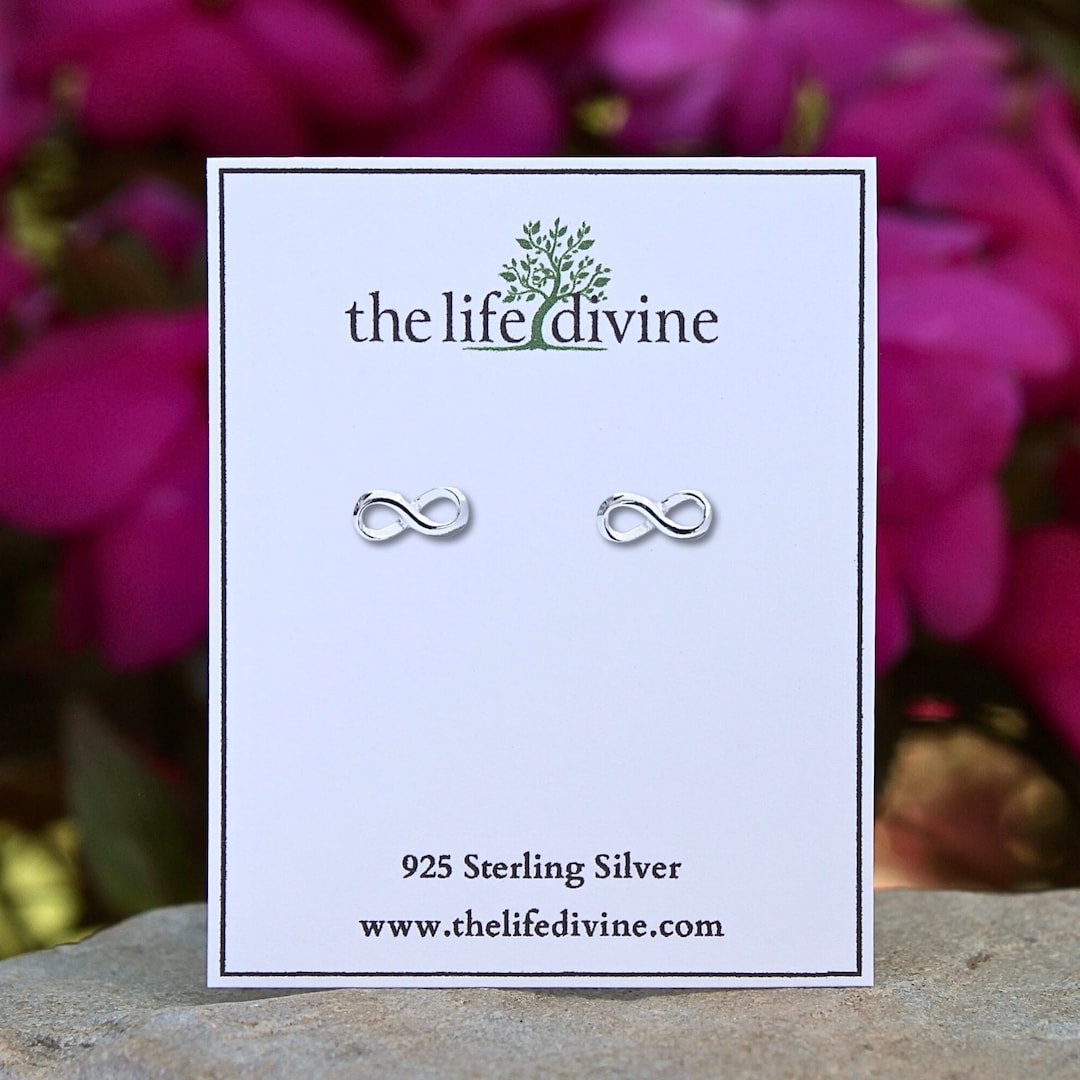 Sterling Silver Infinity Symbol Earrings, Infinity Stud Earrings ...