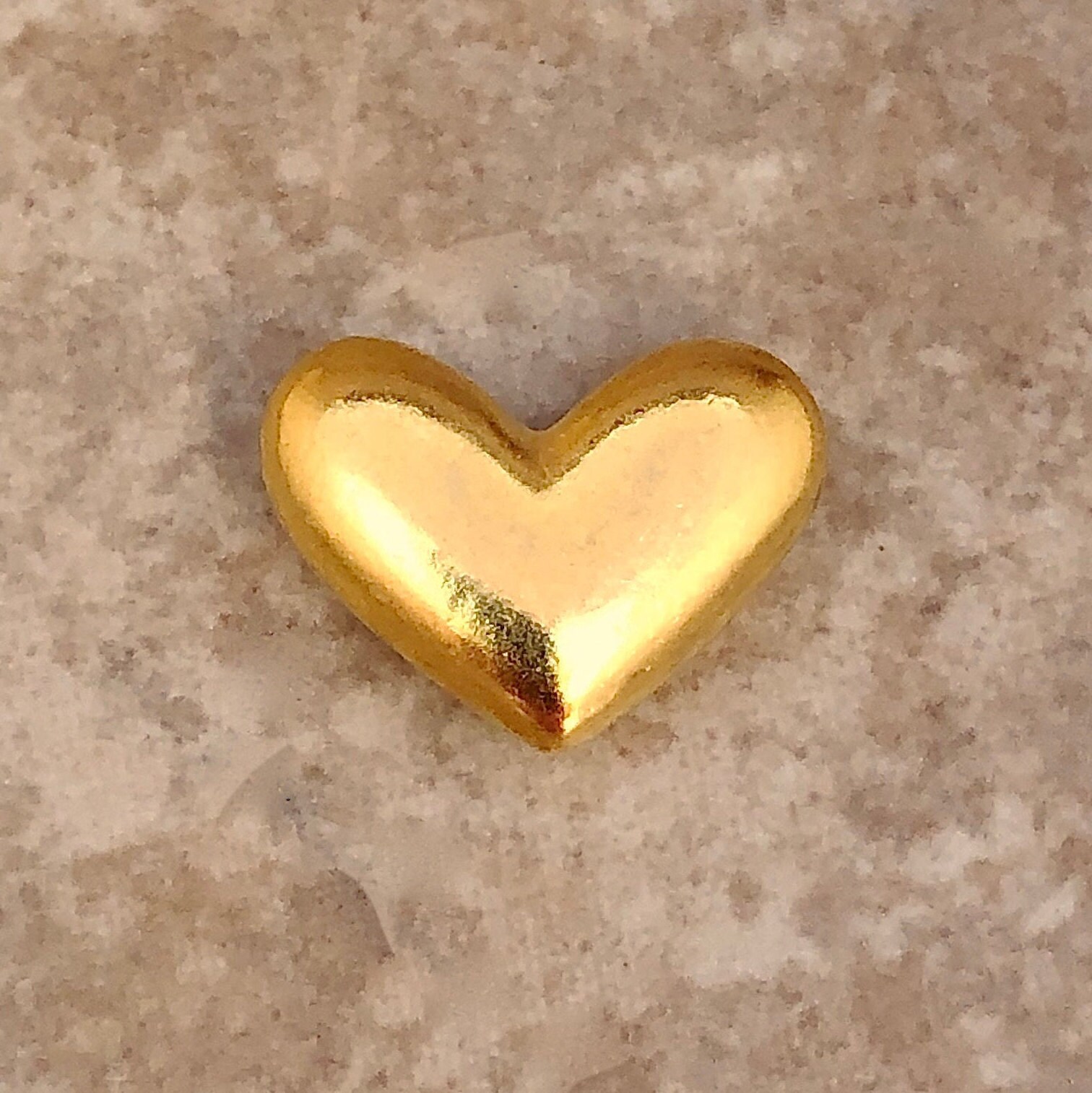 Gold Heart Pocket Token Sympathy Gift All My Love | Etsy