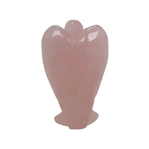 Rose Quartz Angel Figurine Stone Rose Quartz Healing Palm - Etsy