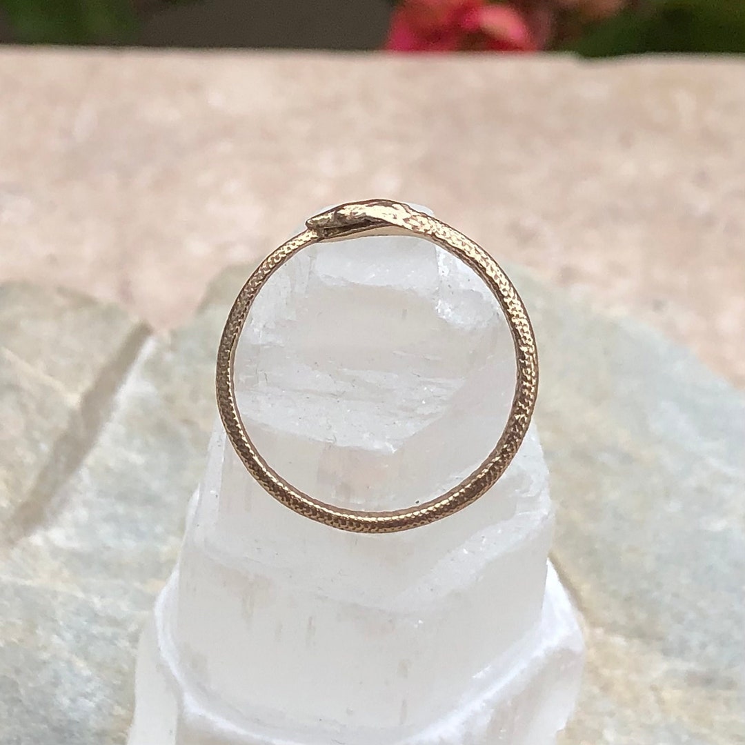 Ouroboros Snake Ring Bronze Gold Snake Ring Ouroboros Snake Infinity ...