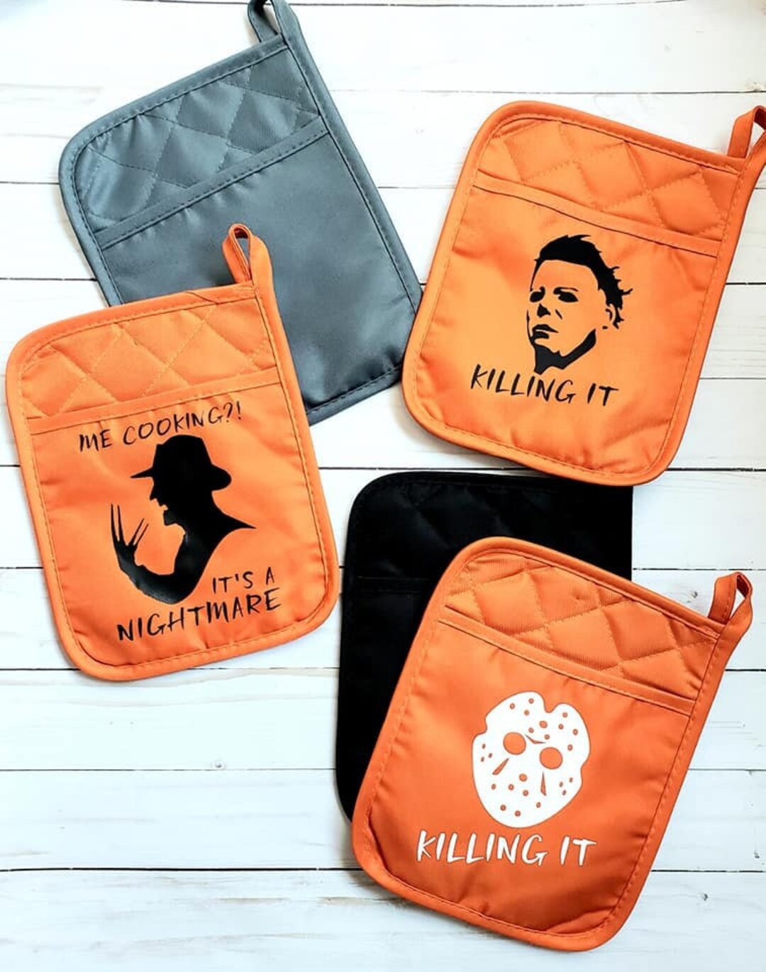 Halloween Pot Holders/scary Pot Holders/halloween Oven - Etsy