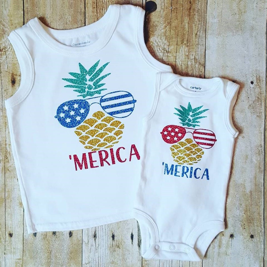 America Baby Clothes/merica/aloha Beaches/baby Pineapple Clothes/custom ...