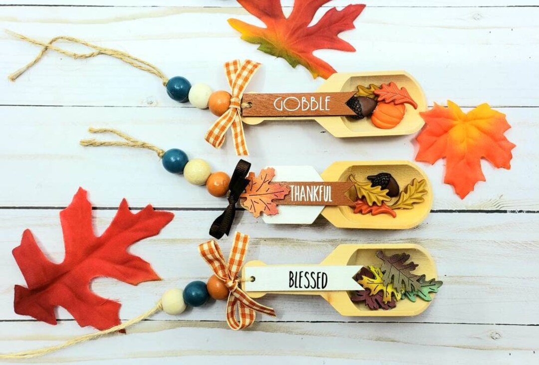 Wooden Garland Fall Scoop Decor/decor for the Kitchen/fall Coffee Table ...