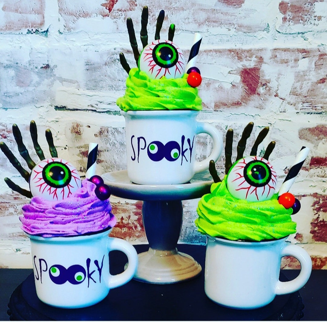 Halloween Tiered Tray Decor/spooky Halloween Decor/fake Desserts/food ...