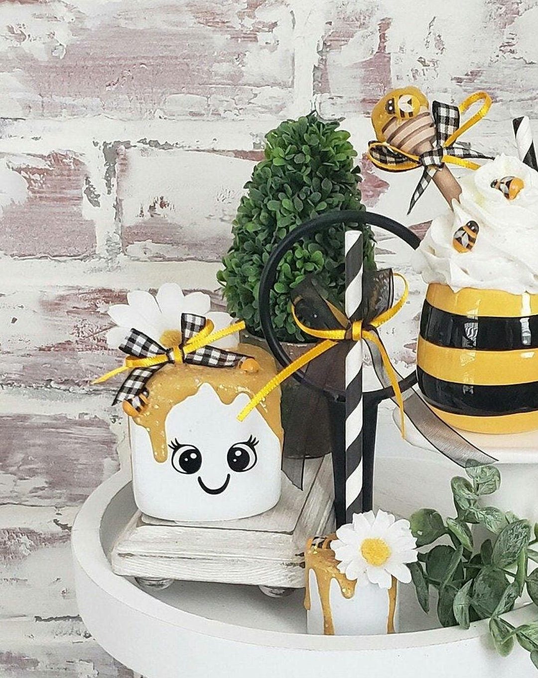 Bee Themed Home Decor/marshmallow Cutie Bumble Bee/queen Bee Decor for ...