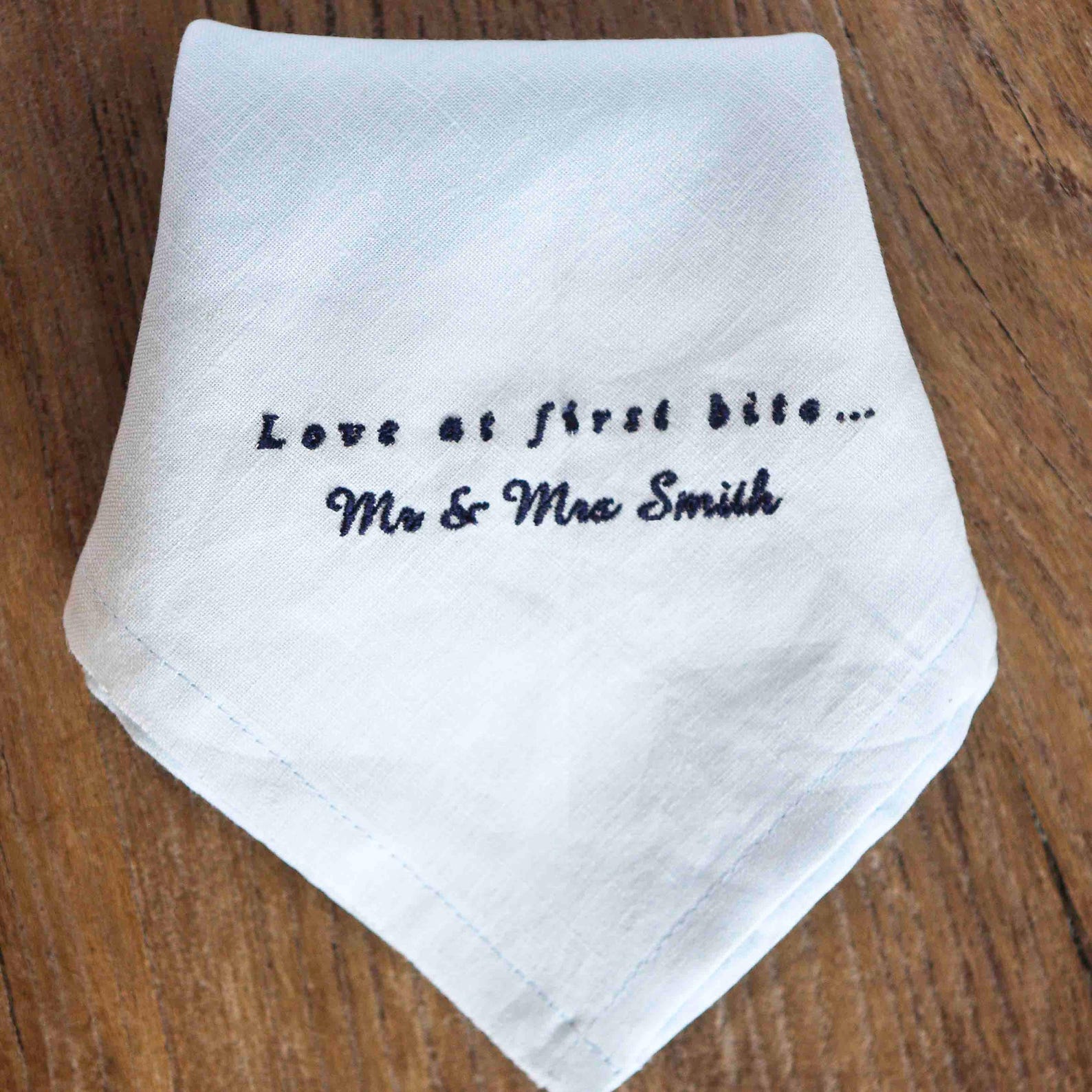 Personalised Handwriting Napkins – Custom Embroidered Linen Keepsake ...