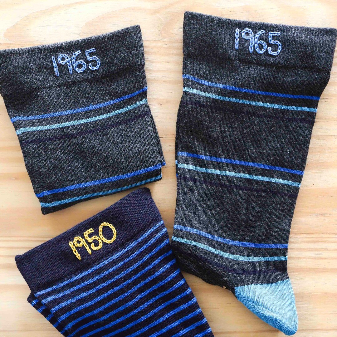 60th Birthday Personalised Socks Gift, 1965 Birth Year Gift - Etsy