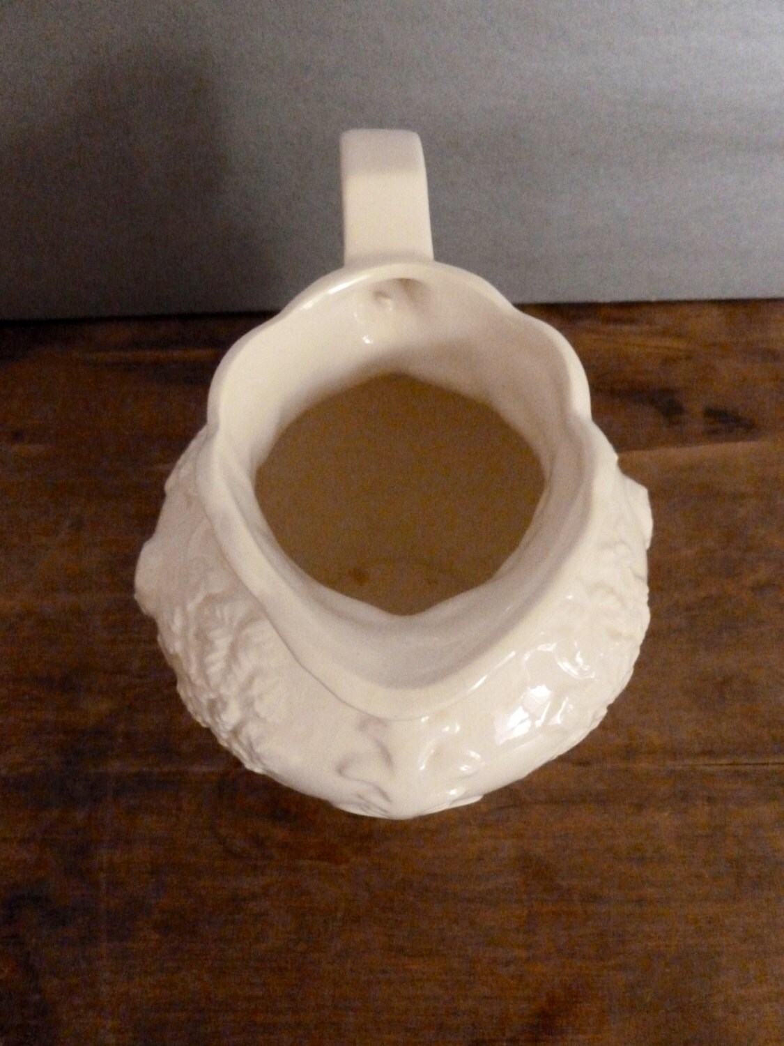 Vintage Lefton Ceramic Miniature Pitcher - off White Pitcher With ...