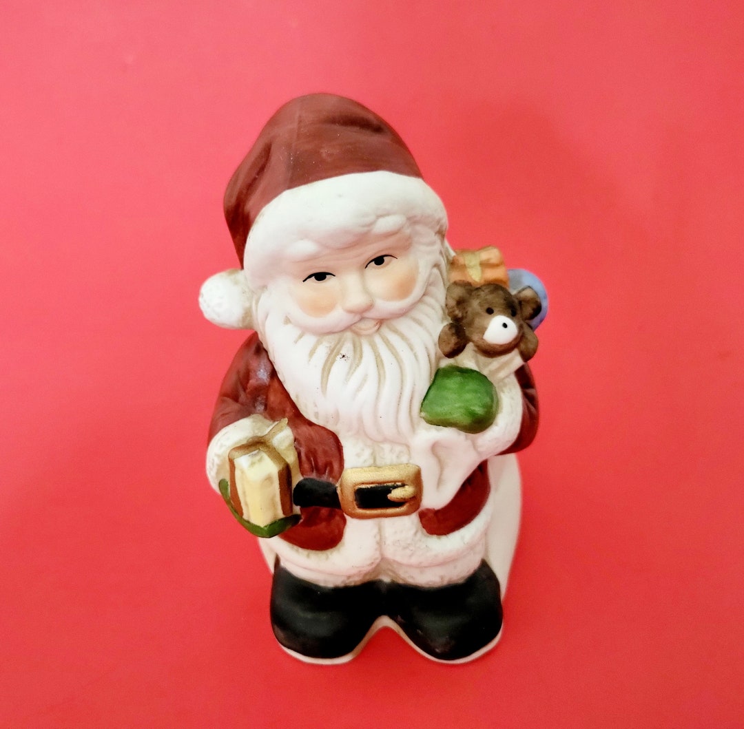Ceramic Santa Claus Figurine - Christmas Collectible - Festive Holiday ...