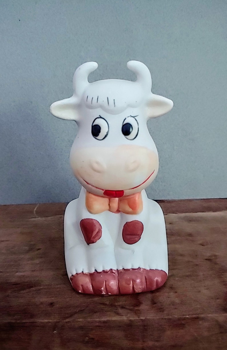 Vintage Ceramic Cow Bell Figurine Ceramic Cow by Lego Farm - Etsy