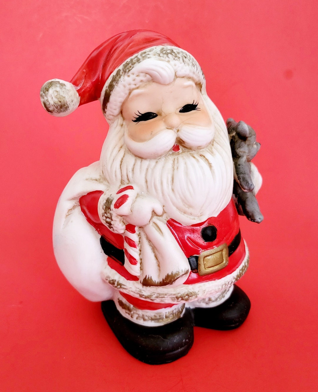 Collectible Ceramic Santa Claus Coin Bank by Homco - Retro Santa ...