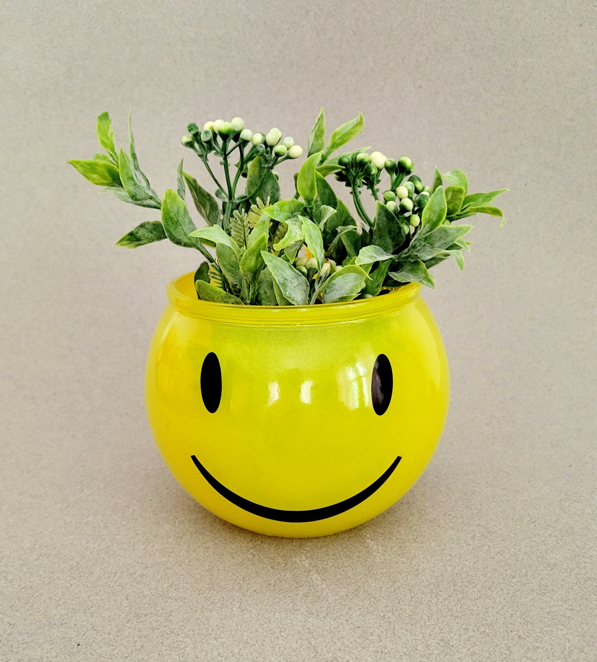 Smiley Face Planter - Happy Face Trinket Box - Smiley Face Home Decor ...