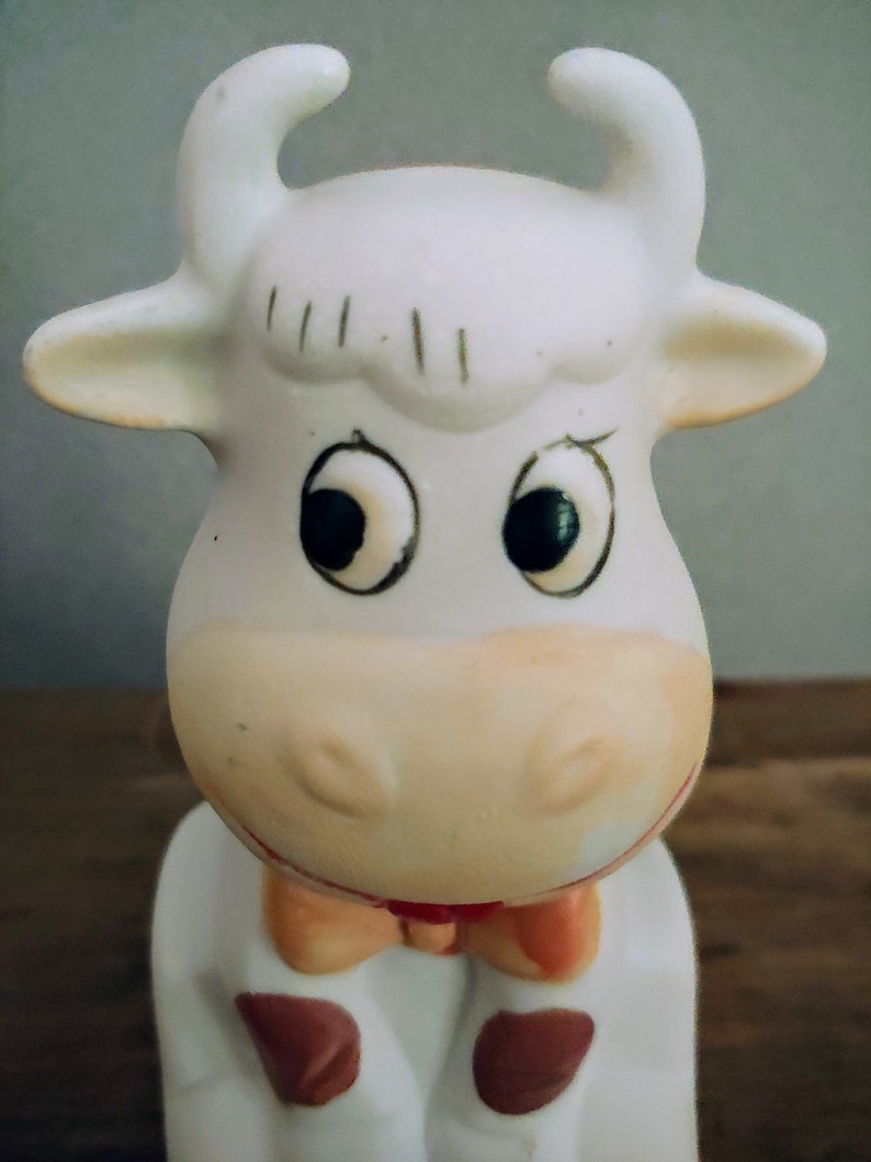 Vintage Ceramic Cow Bell Figurine Ceramic Cow by Lego Farm - Etsy
