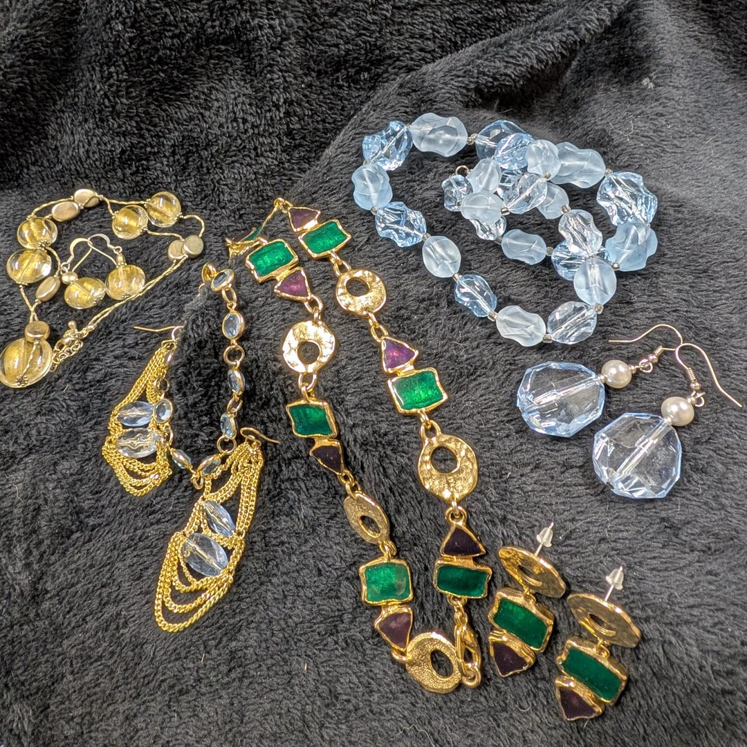 Vintage Jewelry Sets | Choice of Glass, Beaded or Enamel Styles ...
