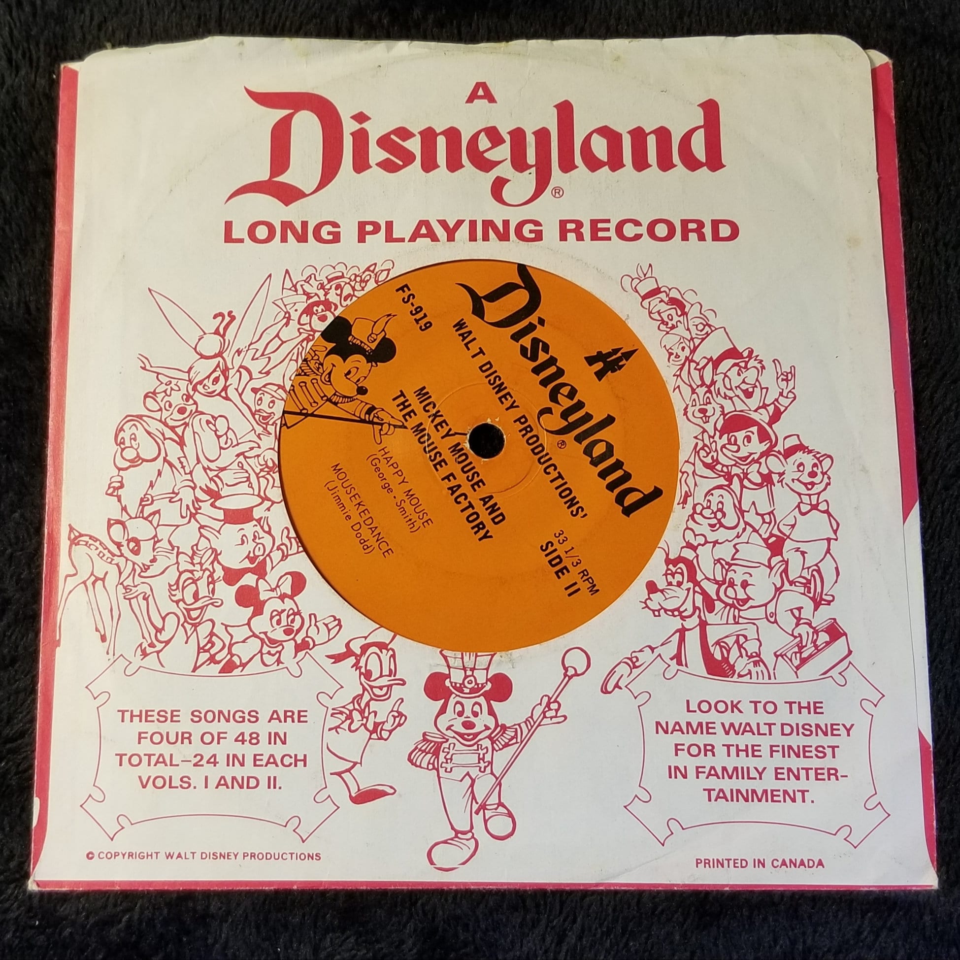 Walt Disney’s the Mouse Factory 33 1/3 Mini LP | Disneyland Records FS ...