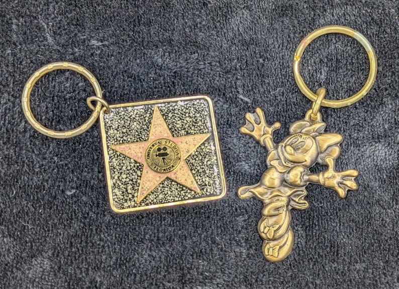 Vintage Minnie Mouse and Universal Studios Keychains - Etsy