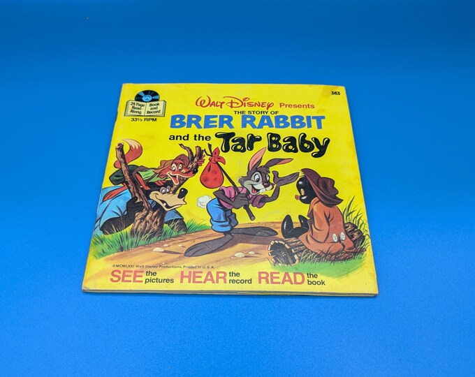 RARE Vintage Walt Disney Brer Rabbit and Tar Baby See Hear Read Book ...